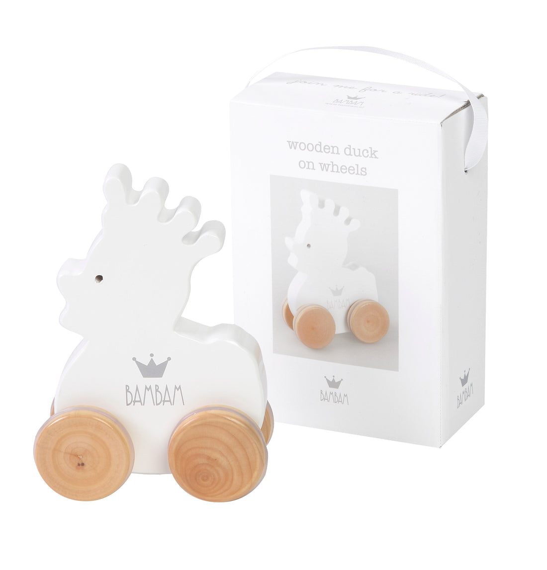Bambam - Wooden Duck on Wheels – Babaganush Baby